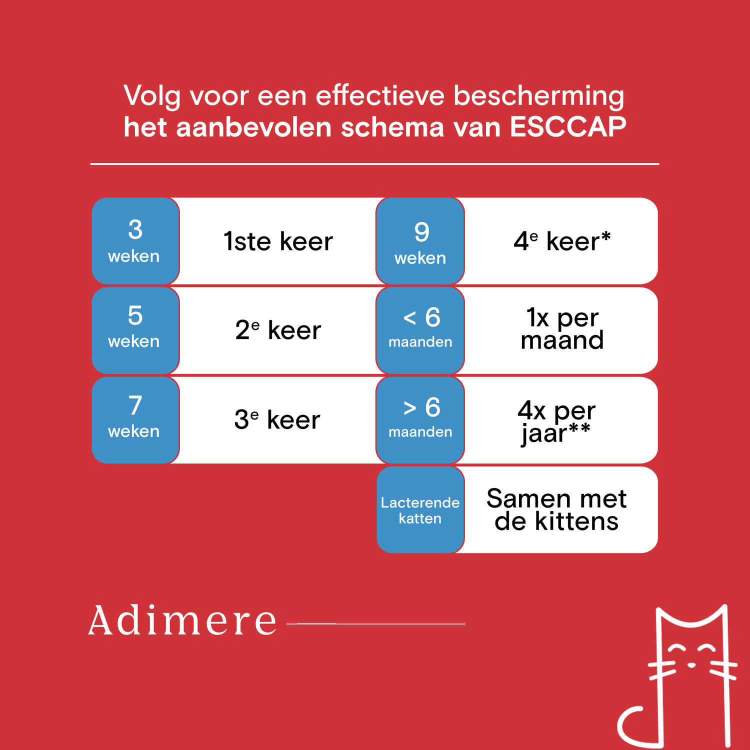 Adimere | Ontworming | Kat | Medpets